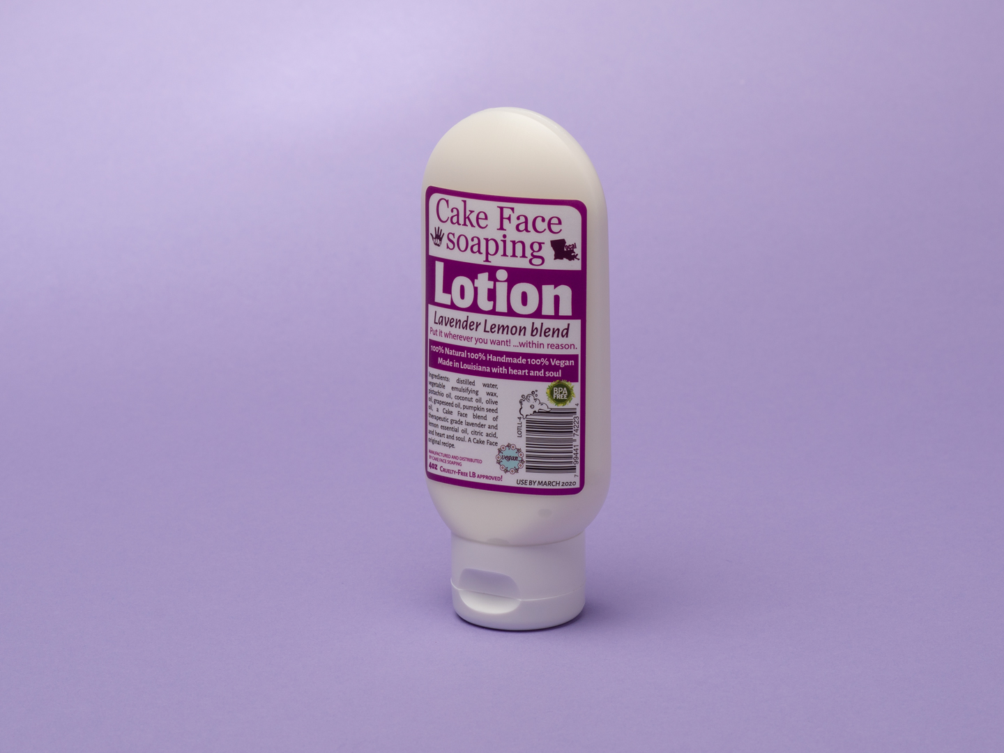 Cake Face Soaping Lotion - A Handmade Treat for Your Skin - Free Bunni