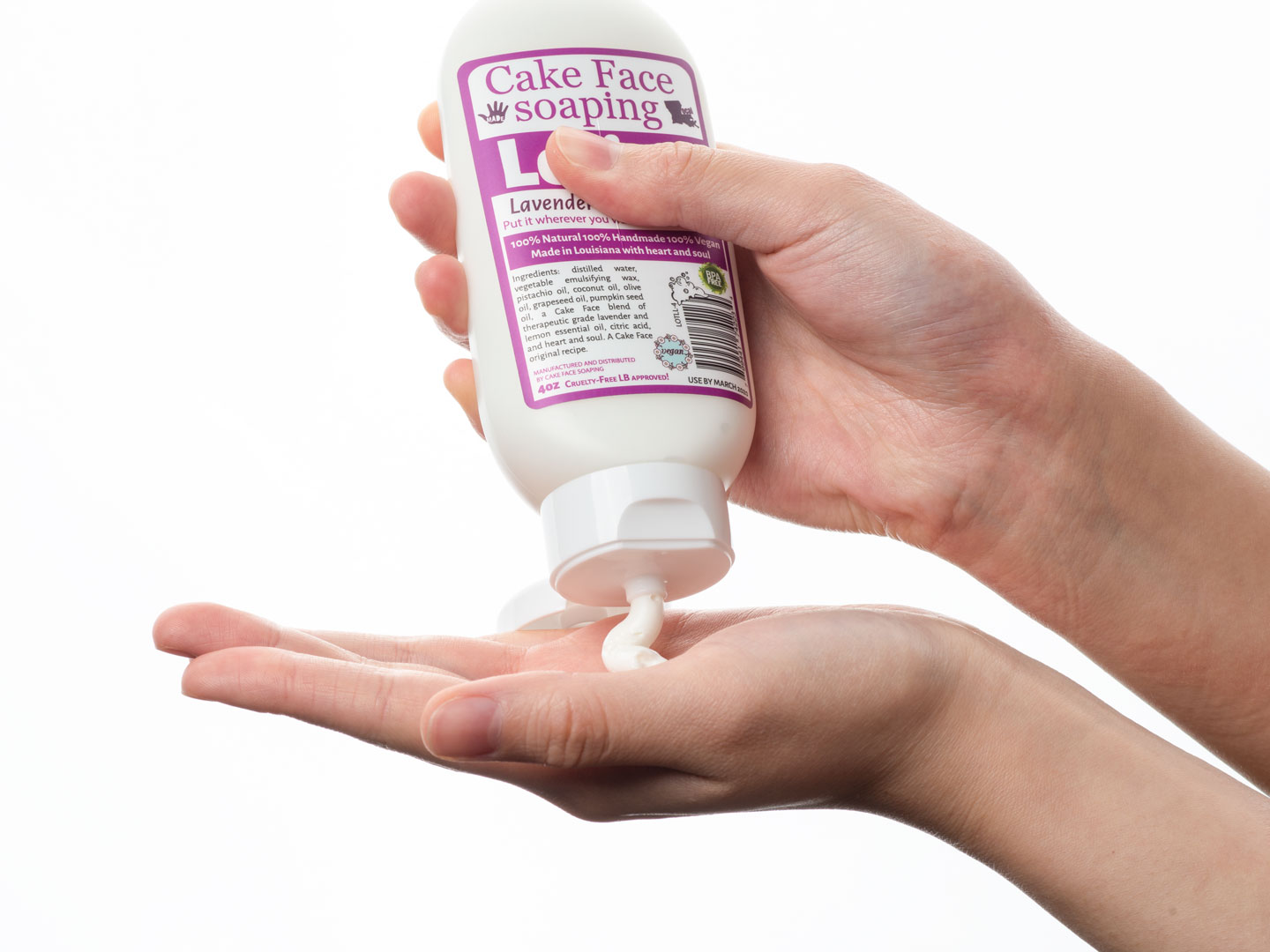 Cake Face Soaping Lotion - A Handmade Treat for Your Skin - Free Bunni